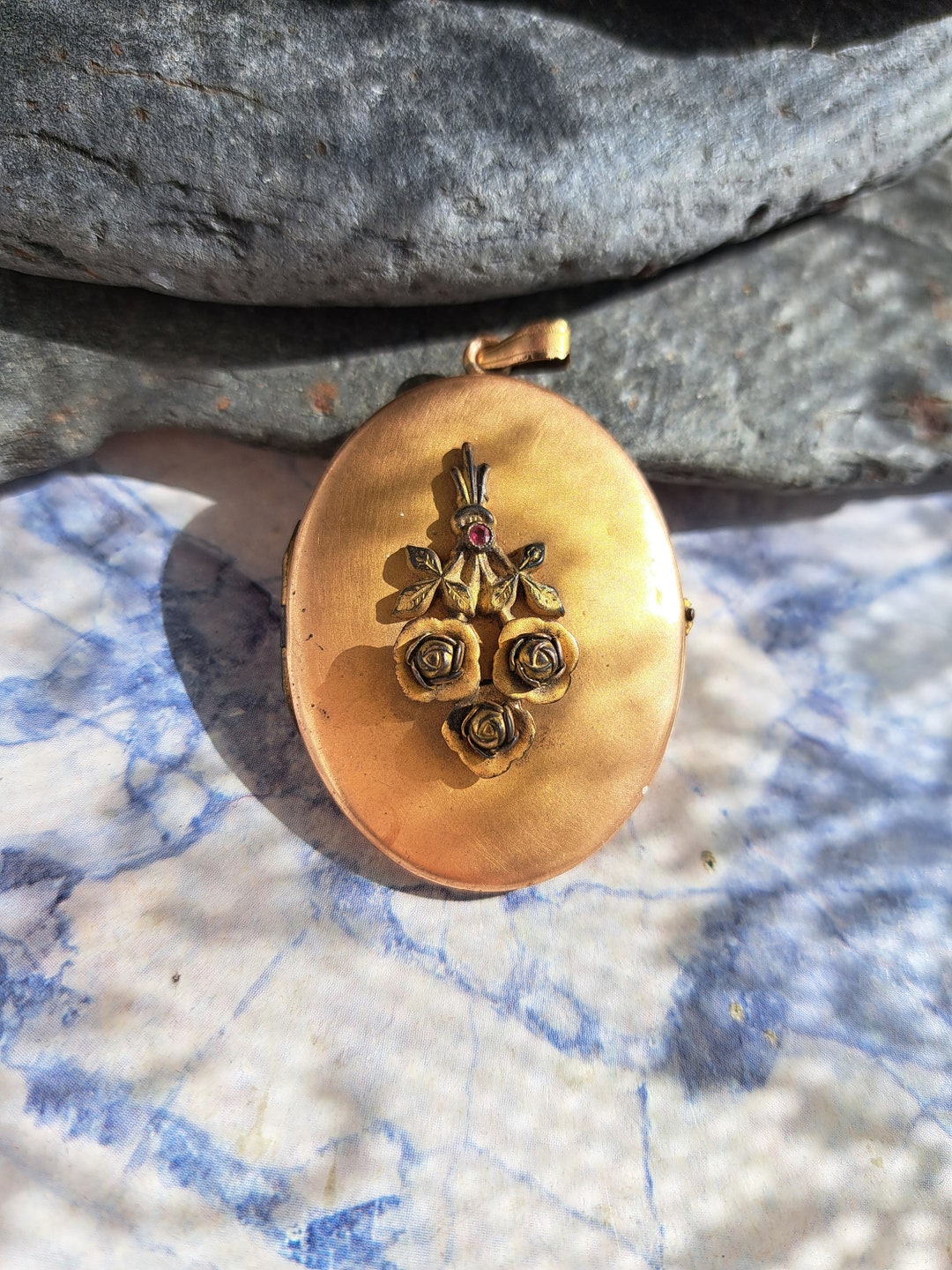 Antique Gold Plated Locket,antique Gold Locket, Gold Locket,gift for ...