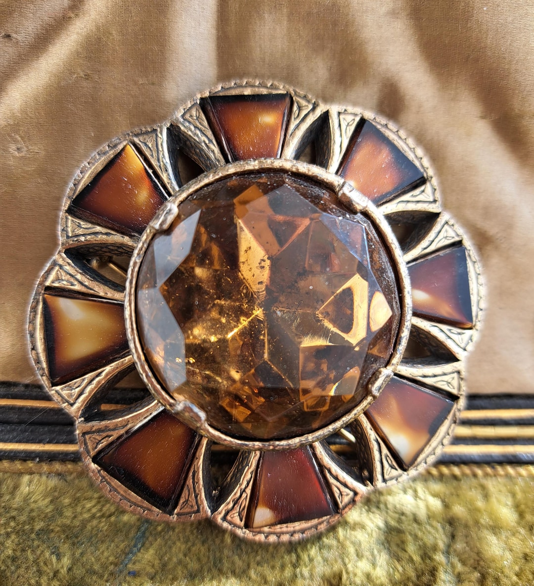Huge Vintage Scottish Brooch,vintage Celtic Brooch,large Scottish Plaid ...