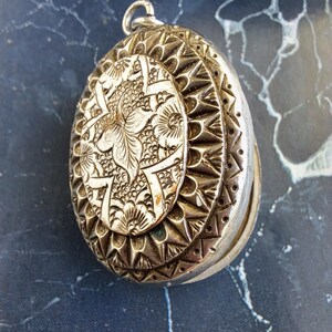 1890s,antique Silver Locket,victorian Silver Decorative Locket ...