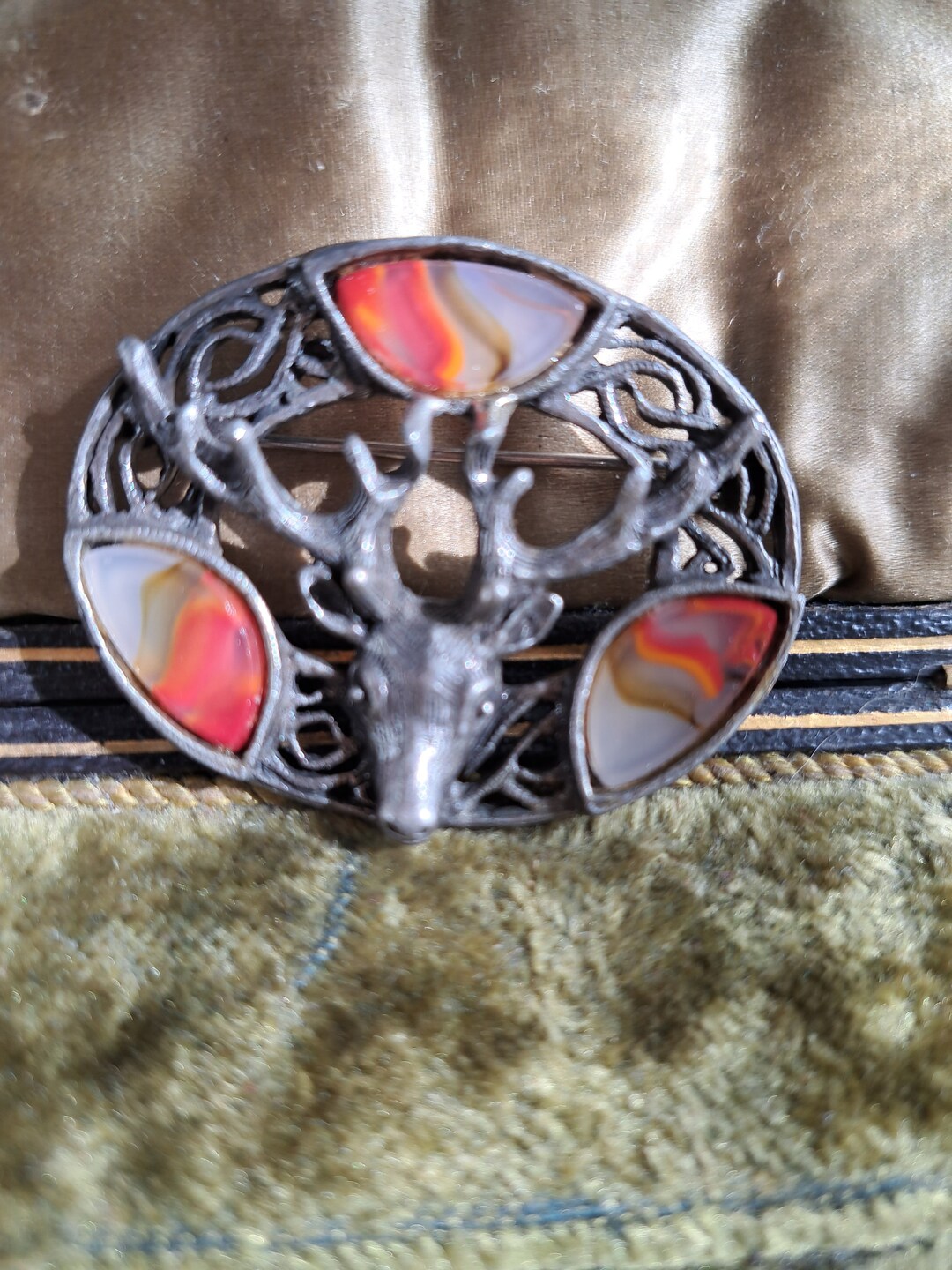 Vintage Scottish Stag Brooch, Vintage Miracle Stag Brooch,vintage ...