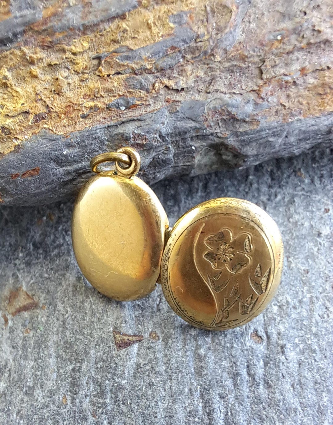1950s,tiny Rolled Gold Vintage Locket,small Gold Vintage Locket,gold ...
