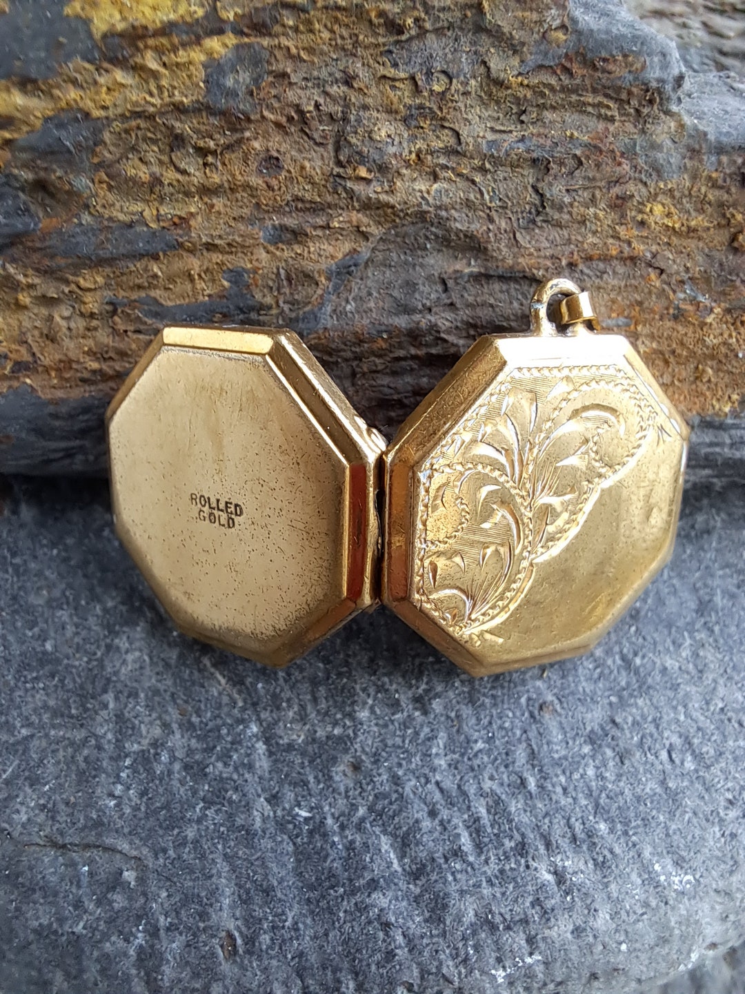 Vintage Gold Locket,vintage Rolled Gold Locket,antique Gold Locket ...