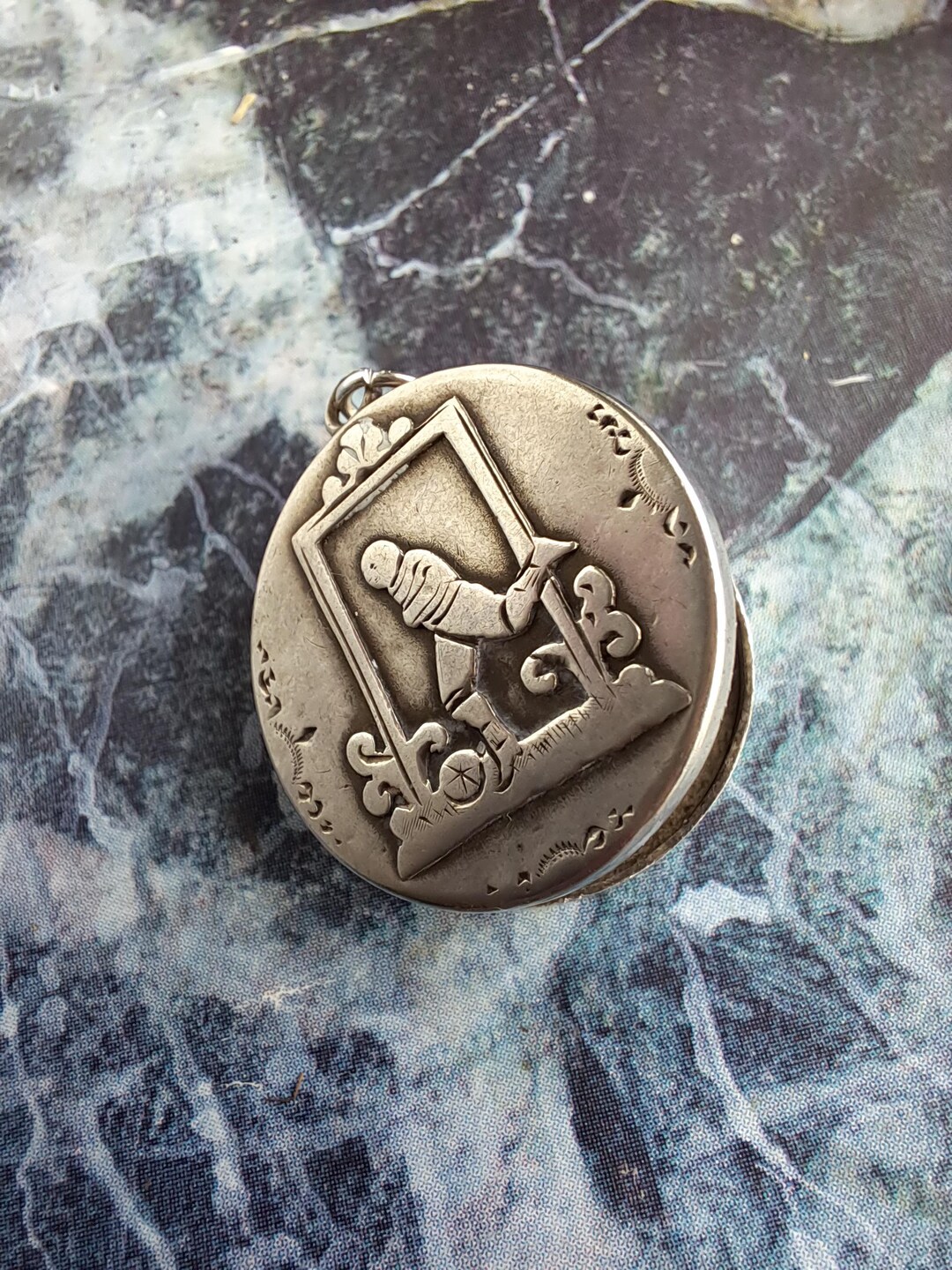 1898,victorian Silver Locket,antique Silver Locket,antique Football ...