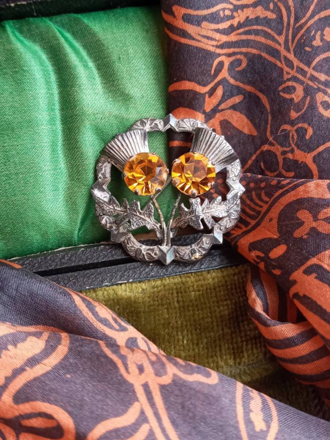 Vintage Thistle Silver Brooch,scottish Celtic Brooch,vintage Scottish ...