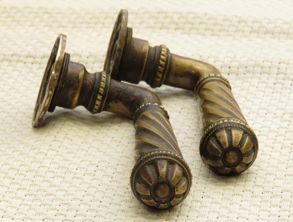 Brass decorative vintage window handles | Etsy