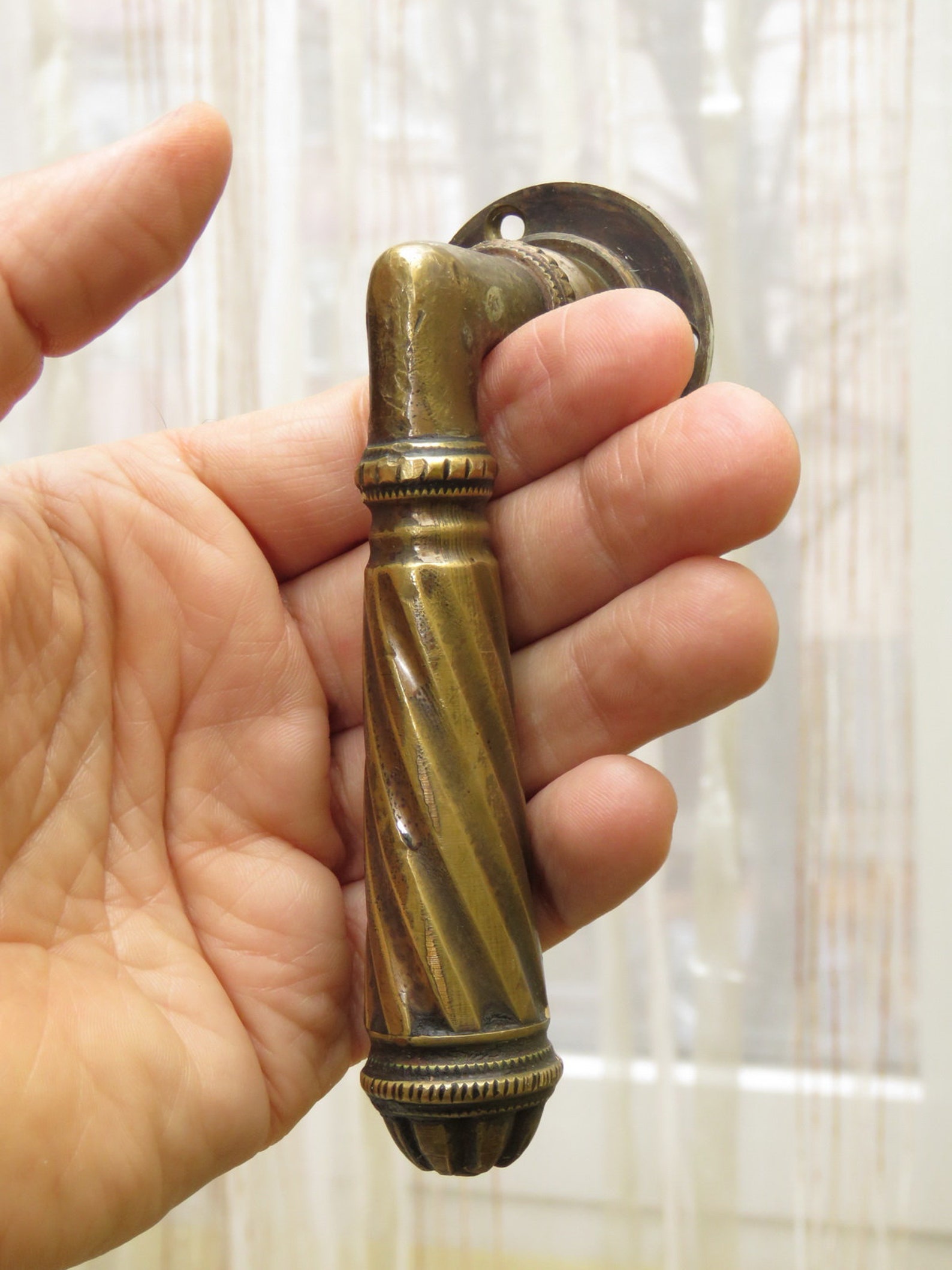 Brass decorative vintage window handles | Etsy