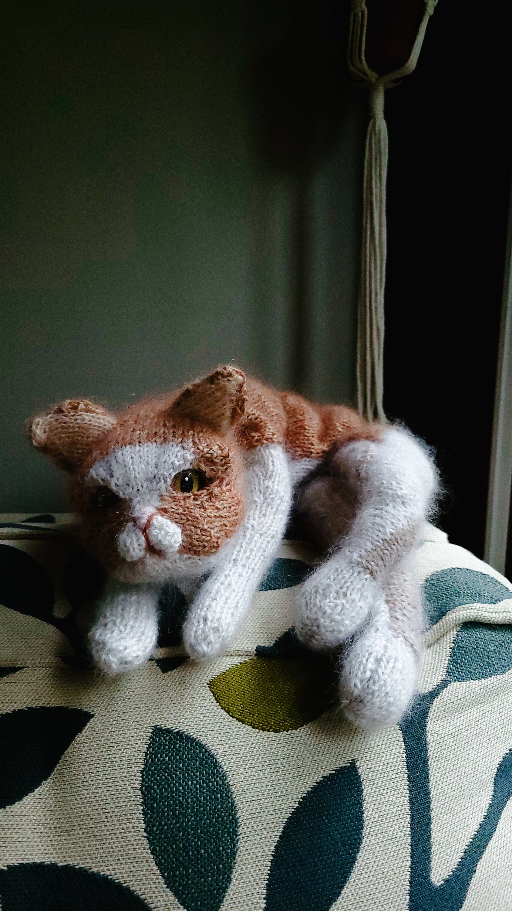 MADE TO ORDER Knitted Cat Stuffed Animal, Natural Fibers Plushie ...