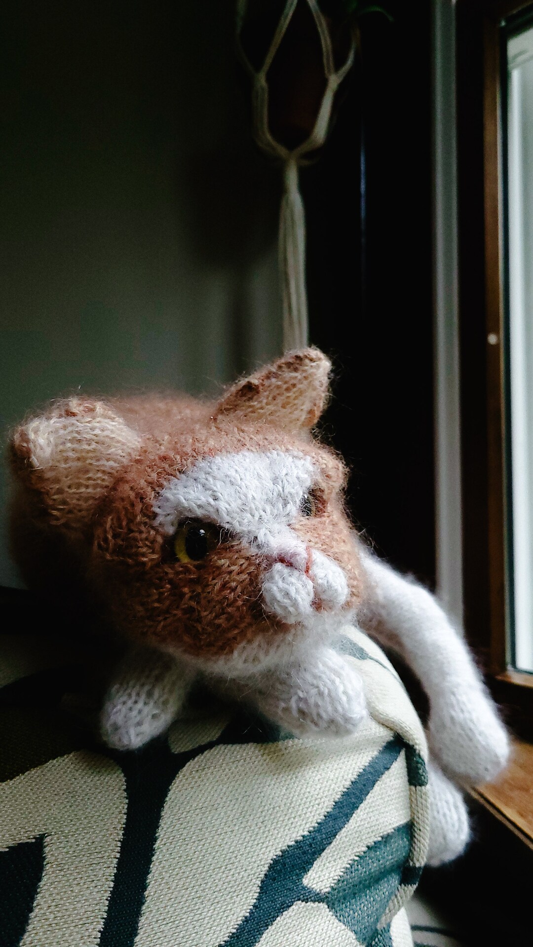 MADE TO ORDER Knitted Cat Stuffed Animal, Natural Fibers Plushie ...