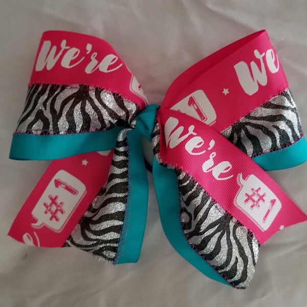 Zebra Cheer Bow - Etsy