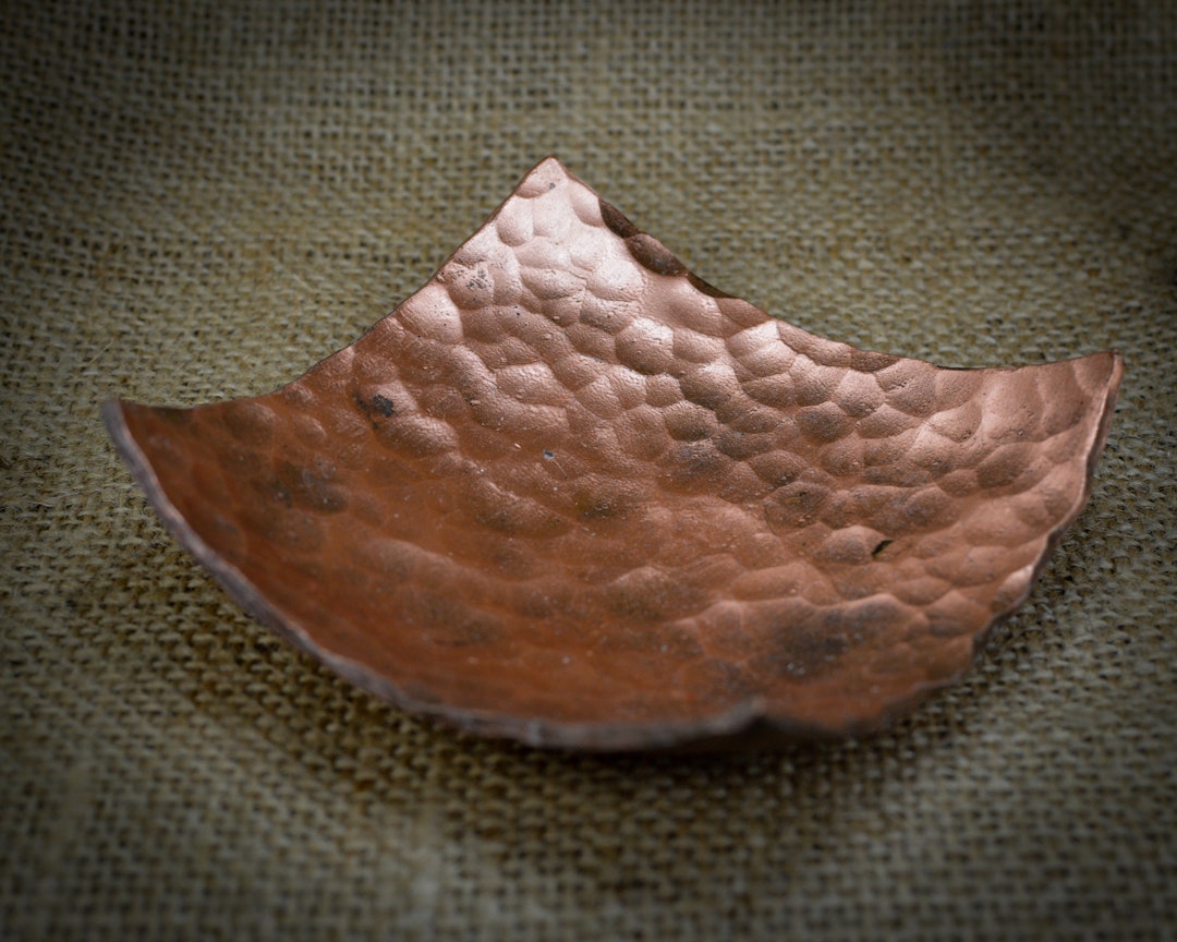 Hand-forged Hammered Copper Bowl. Blacksmith Made, Hand Textured Vessel ...