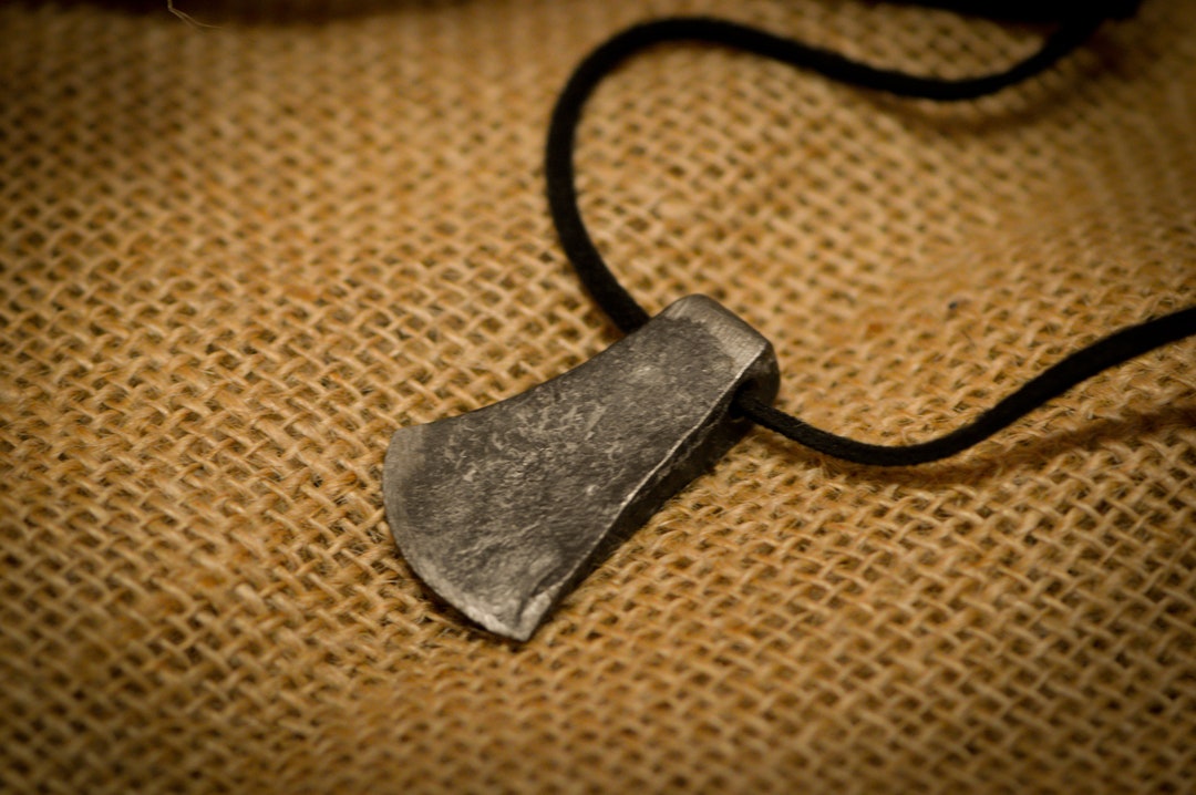 Hand Forged Axe Pendant, Quirky Necklace. Perfect for Medieval ...