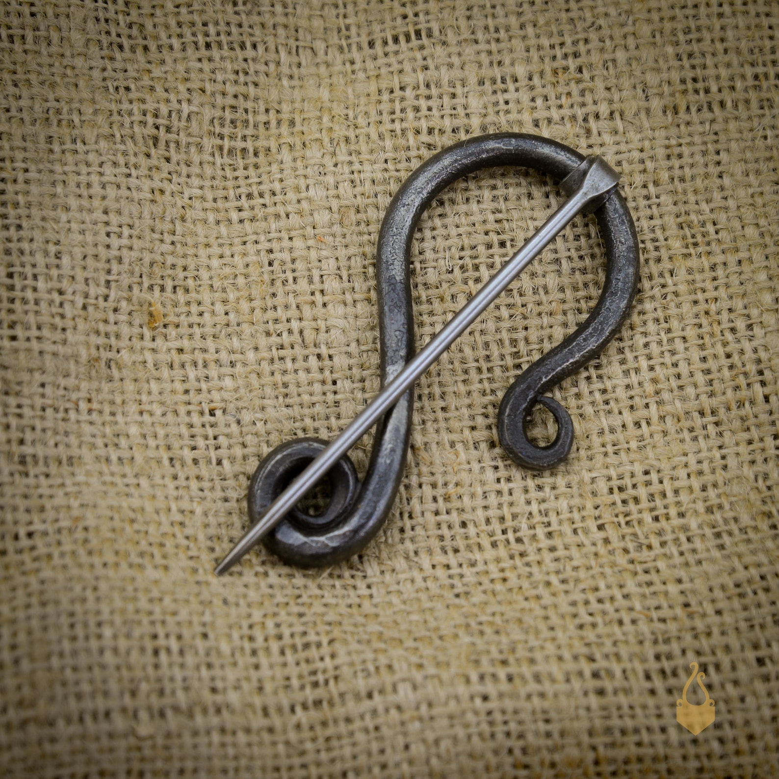 Blacksmith Made Penannular Brooch or Cloak Pin. Rustic Viking Style ...