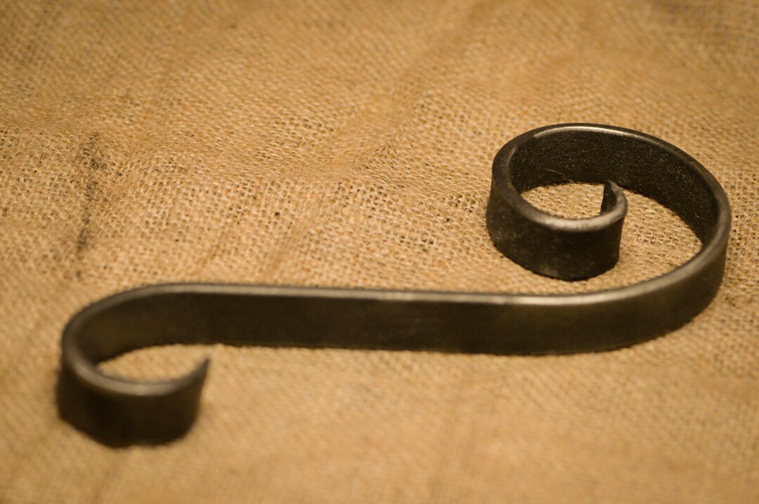 Hand-forged Steel Stocking Hanger. Blacksmith Made Christmas Stocking ...
