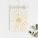 Golden Sun Print, Boho Sun Poster, Sky, Sunrise, Sunset, Watercolor ...