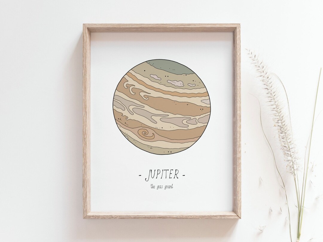 Jupiter Print, Planet Poster, Astronomy, Science, Geology, Solar System ...