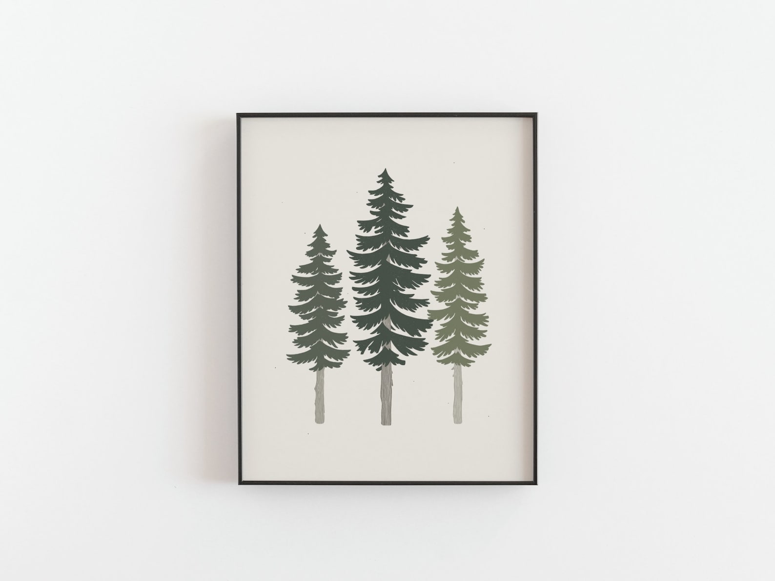Pine Trees Print Forest Poster, Minimalist Spruce Art, Evergreen Poster ...