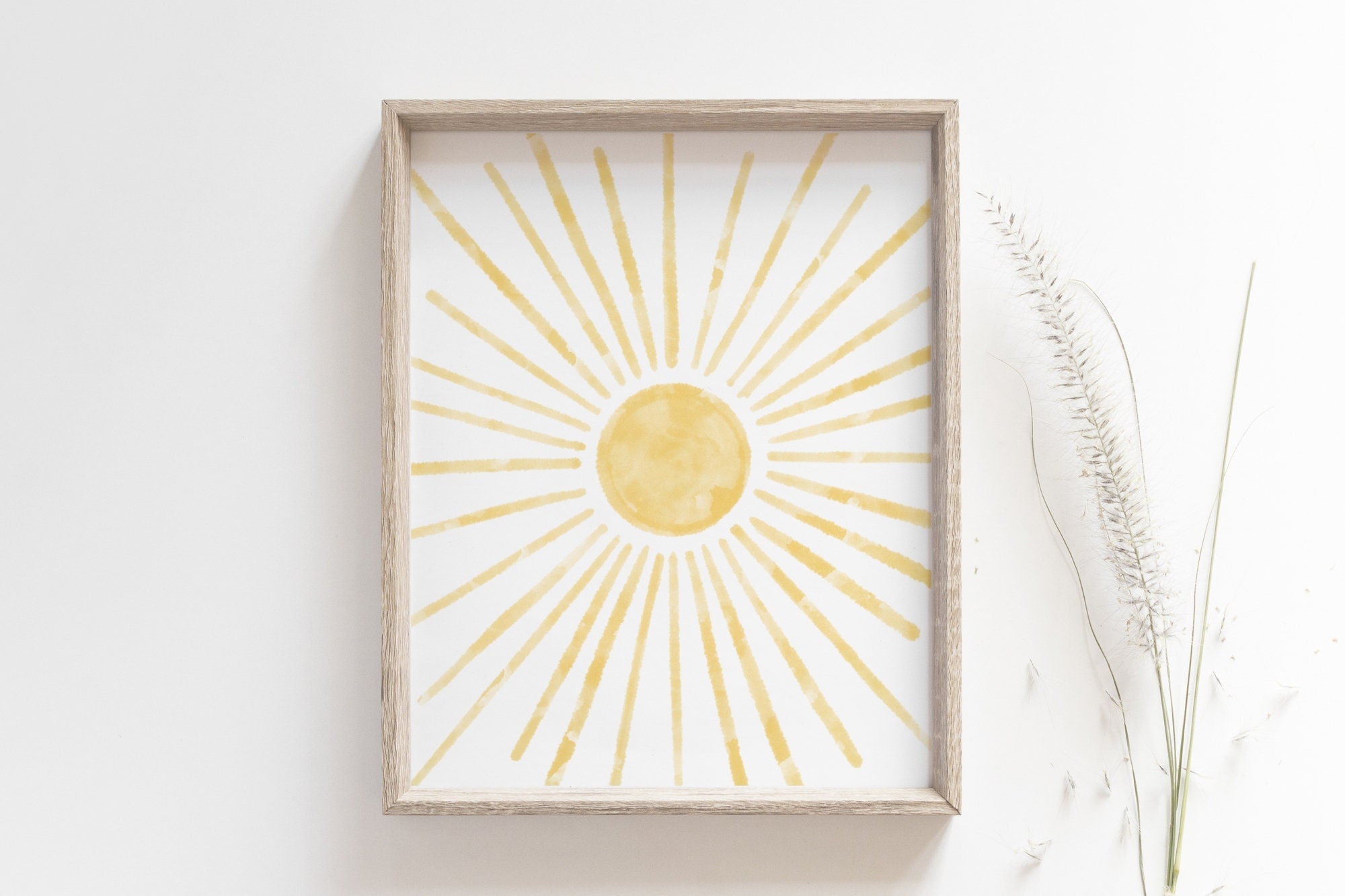 Golden sun print Boho sun poster Sky Sunrise Sunset | Etsy