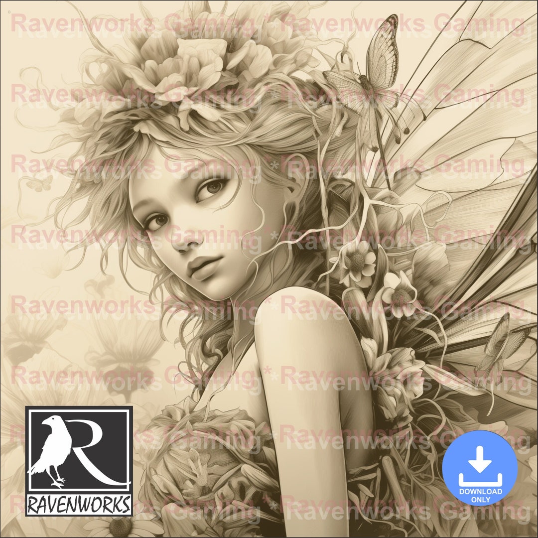 Curious Fairy Laser Engraving Digital Files | Laser Ready PNG Digital ...