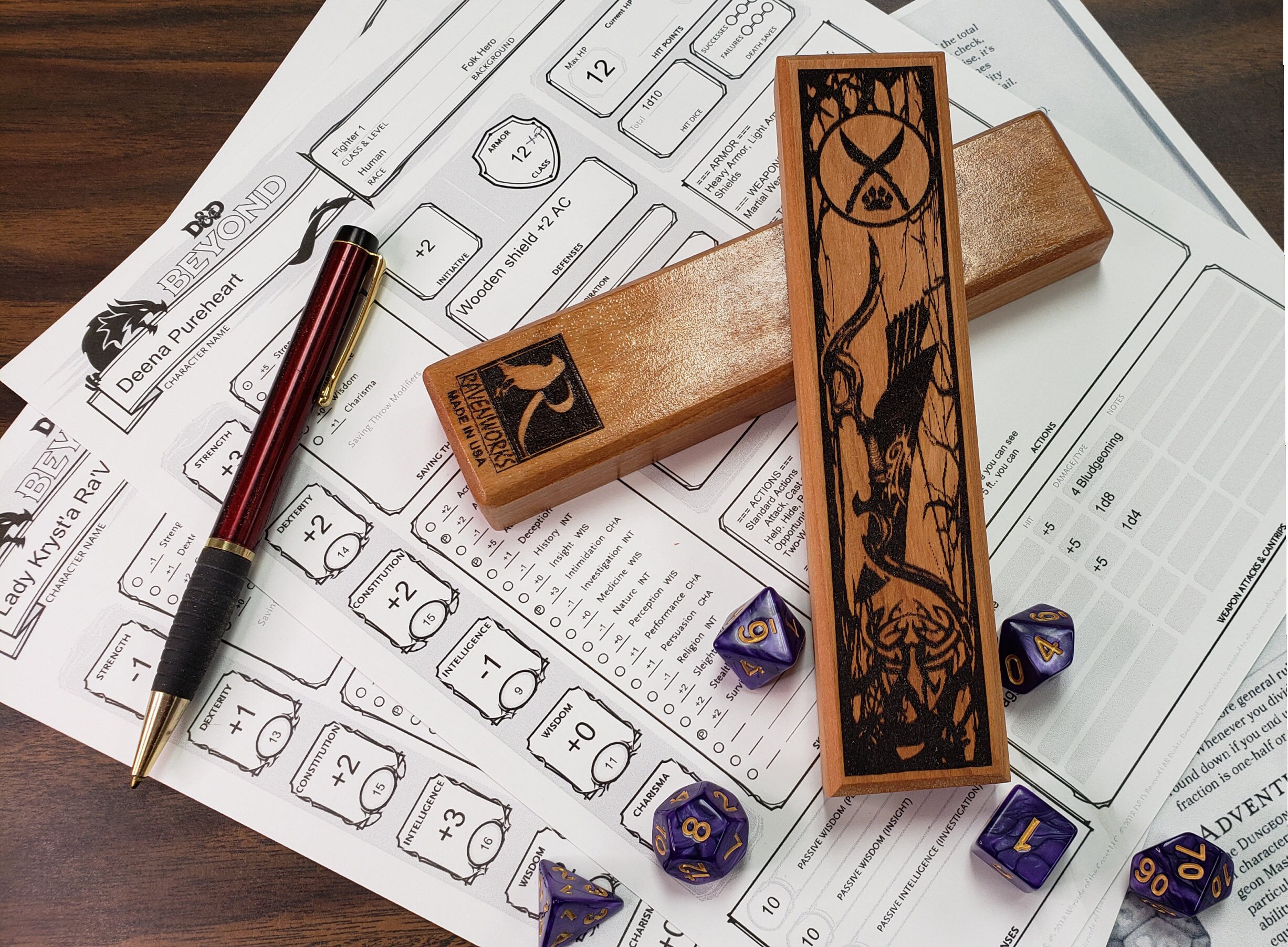 Ranger Archer Dice Box Personalized Wooden Dice Vault RPG - Etsy