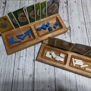 Wood Gaming Tray Card Holder Game Piece Component Holder for Board ...
