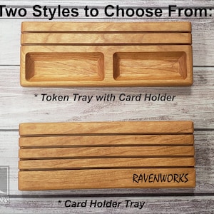 Wood Gaming Tray Card Holder Game Piece Component Holder for Board ...