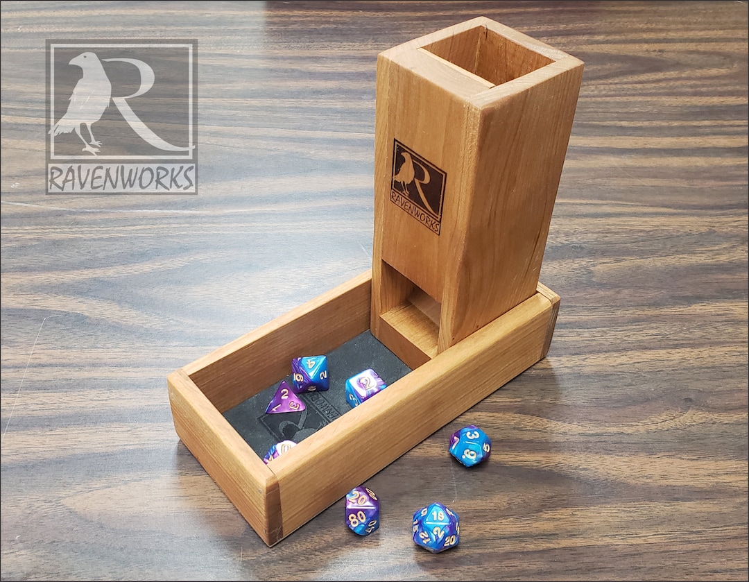 Personalized Wooden Dice Tower | Handcrafted Dice Roller and Gaming ...