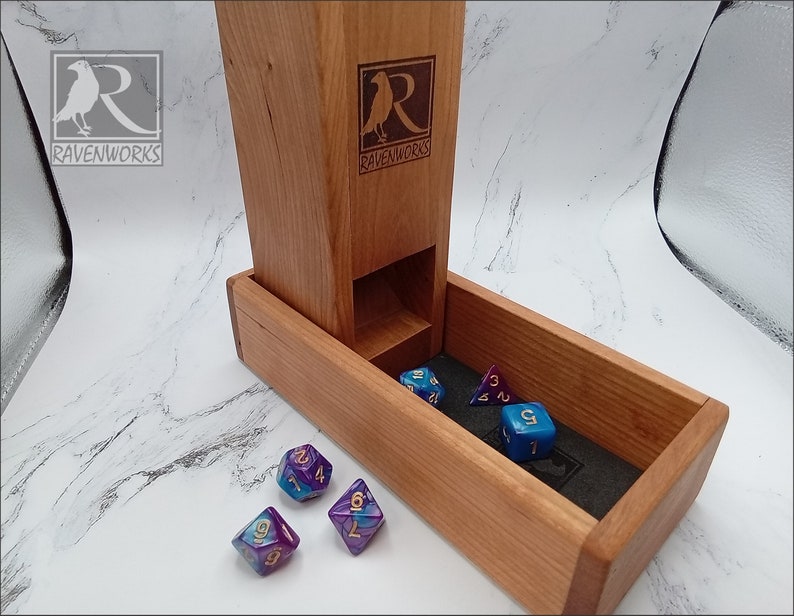Personalized Wooden Dice Tower Handcrafted Dice Roller and - Etsy