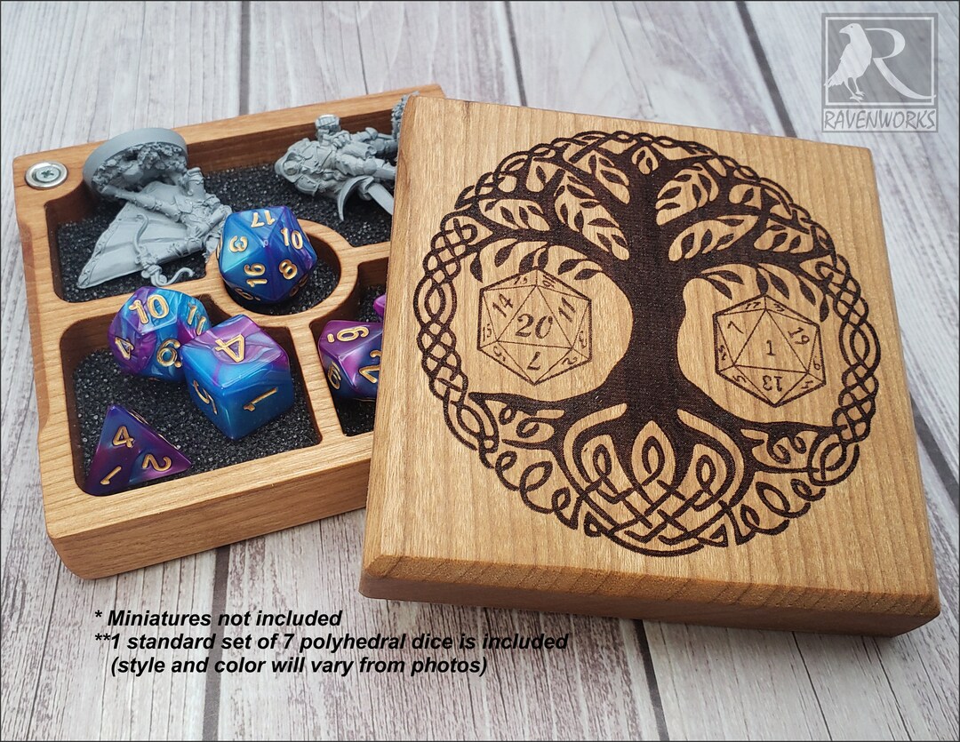Yggdrasil World Tree Dungeon Vault Dice and Miniature Box Handcrafted ...