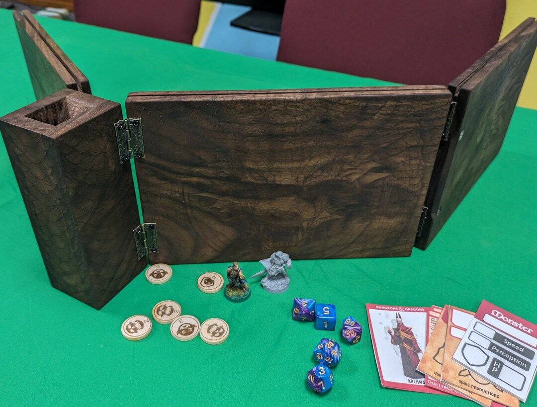 Black Walnut Compact Travel Sized Personalized DM Screen Handmade ...