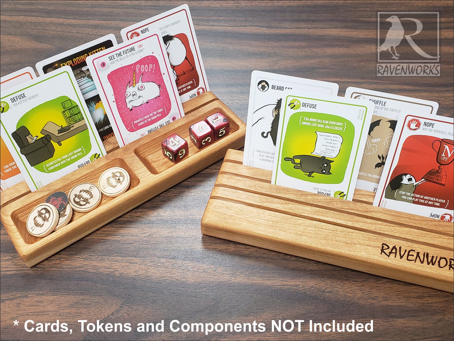 Wood Gaming Tray Card Holder Game Piece Component Holder - Etsy