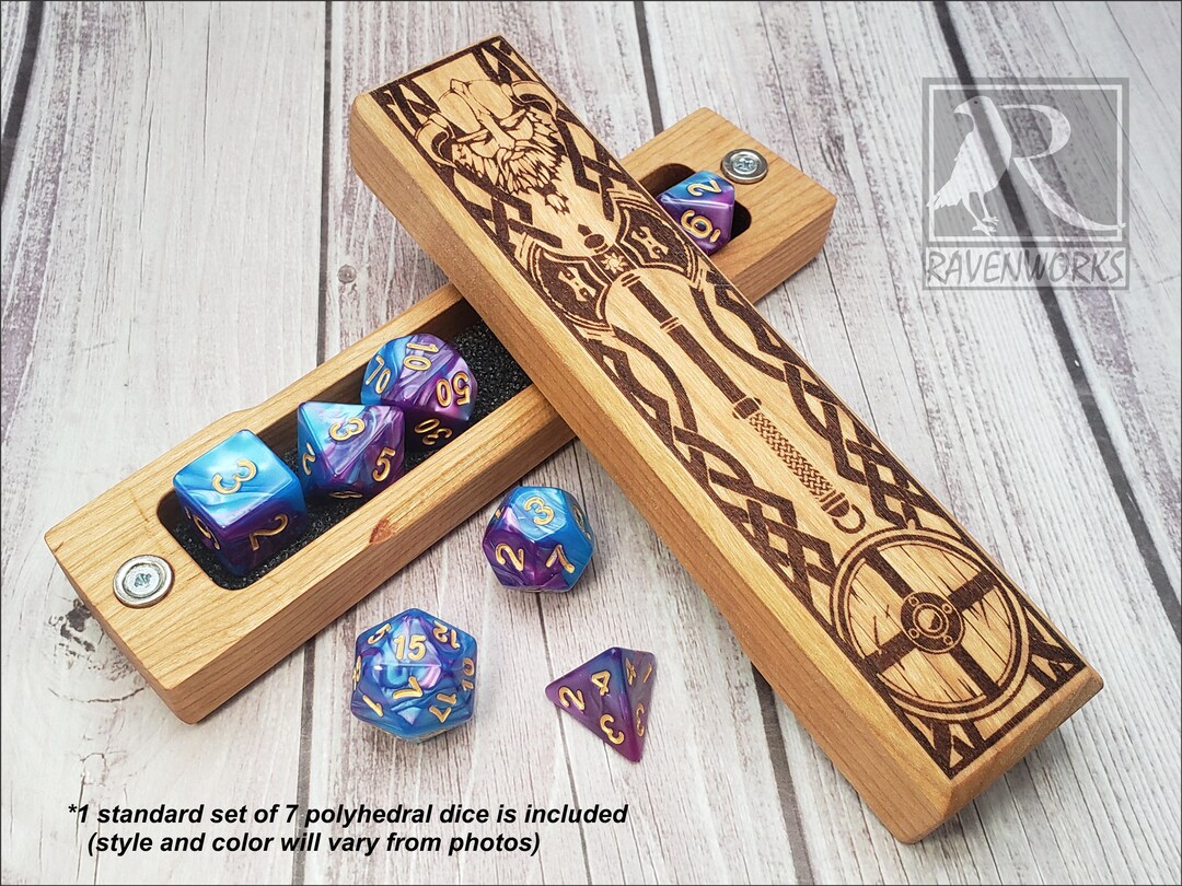 Barbarian Berserker Dice Vault Handcrafted Wooden Dice Box for Dnd, D&D ...