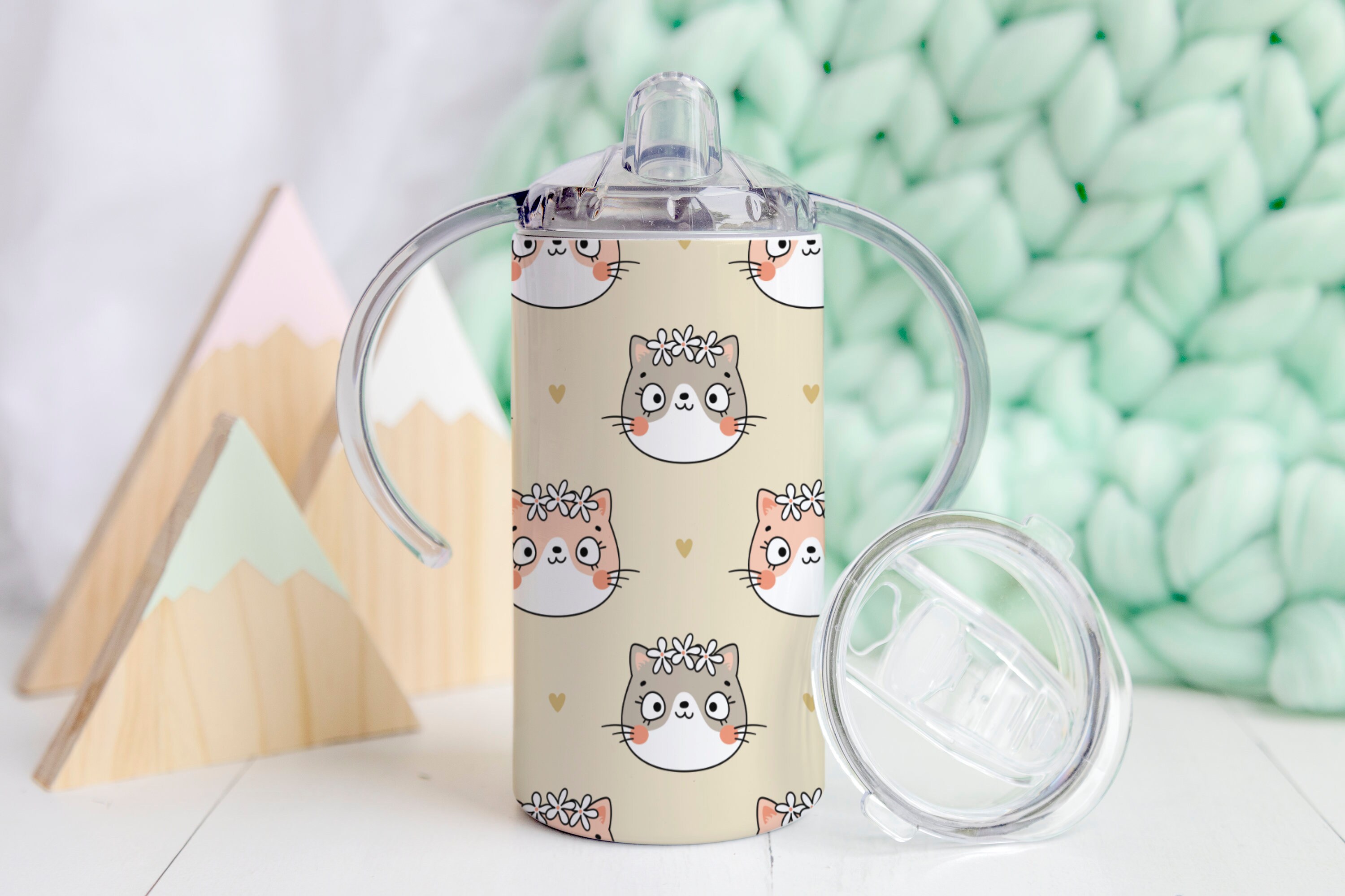 Khaki Kittens 12oz Double Walled Stainless Steel Sippy Cup - Etsy