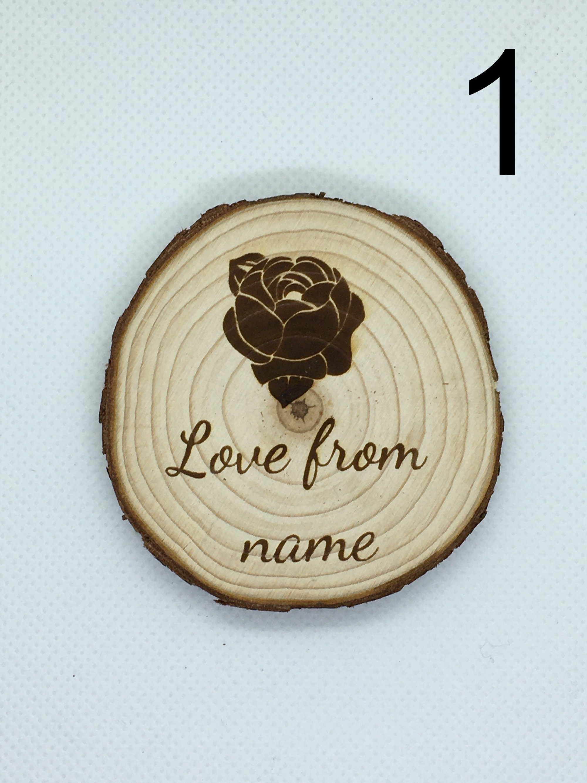 Personalised Engraved Wooden Log Slice Gift - Etsy