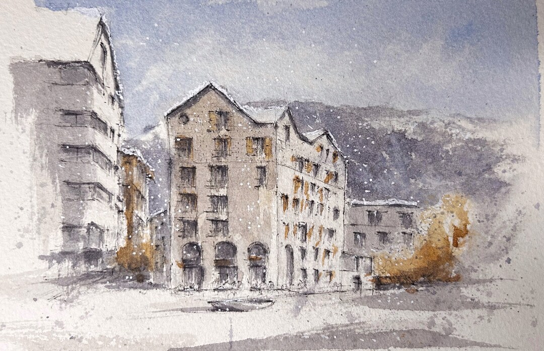 Architectural Watercolour Painting - Etsy