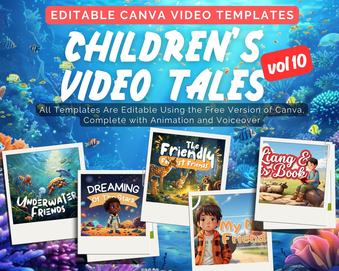 Editable Canva Video Template for Children Story Tales Vol 10 - Etsy