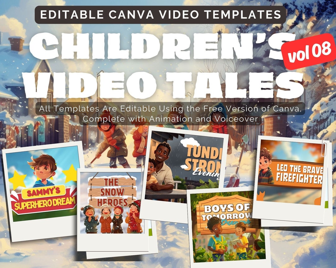 Editable Canva Video Template for Children Story Tales Vol 08 - Etsy