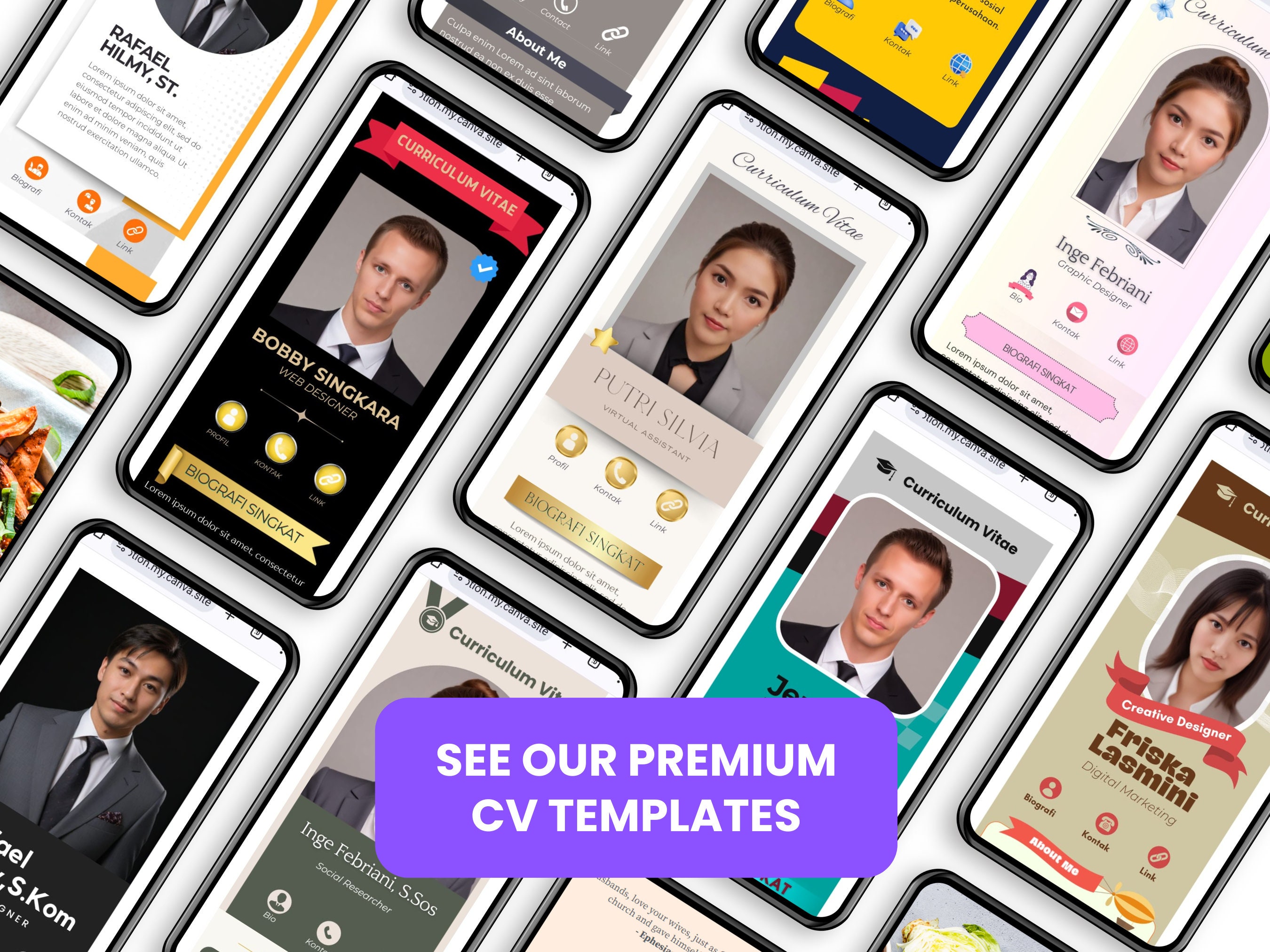 Editable Canva Cv/resume Template for Mobile Webpage & Printable ...