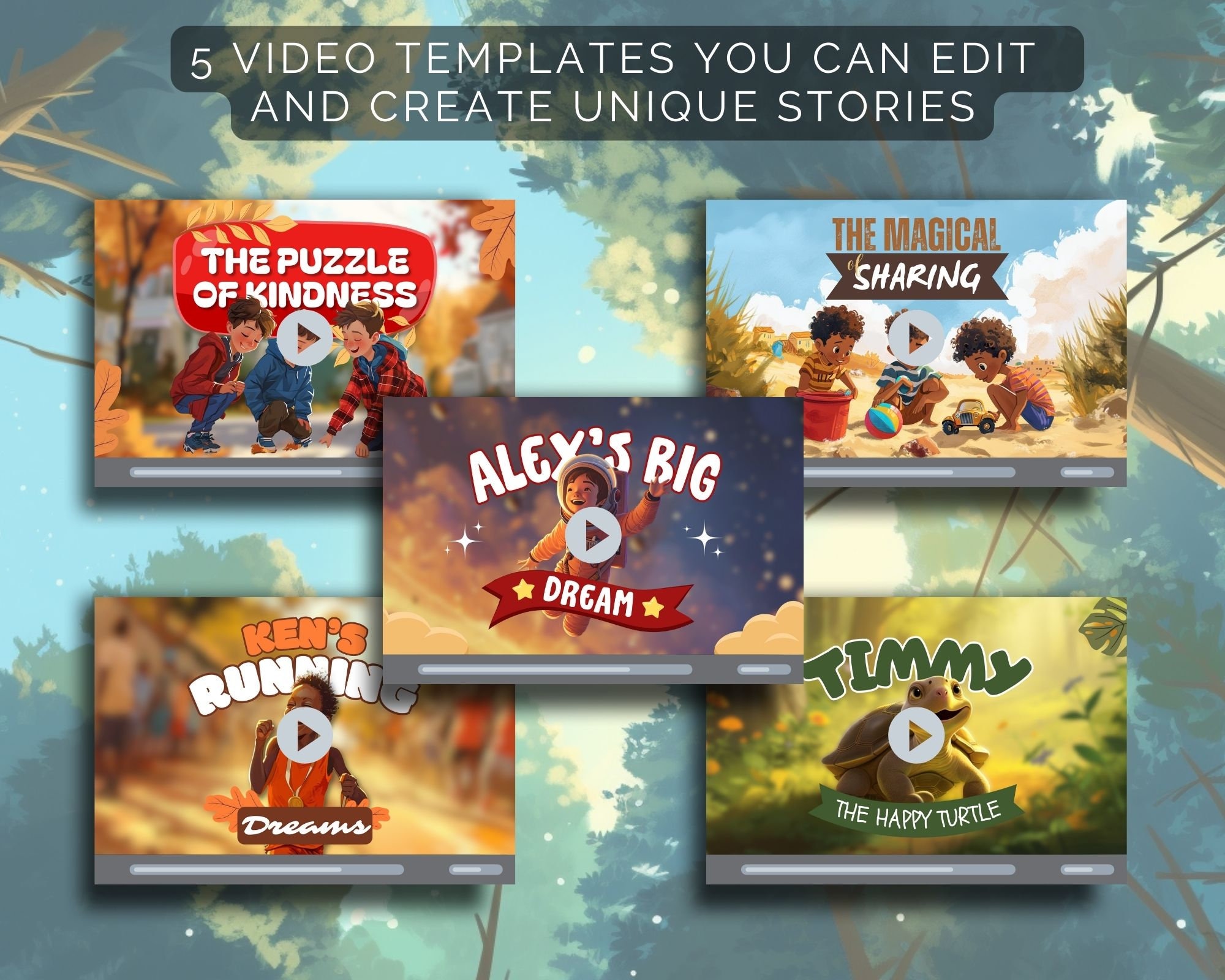 Editable Canva Video Template for Children Story Tales Vol 02 - Etsy