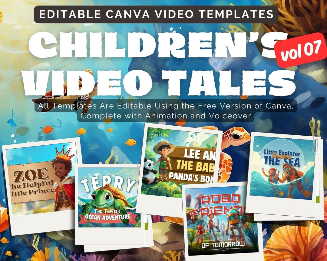 Editable Canva Video Template for Children Story Tales Vol 07 - Etsy