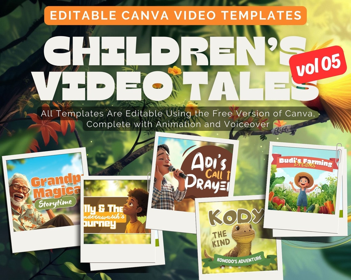 Editable Canva Video Template for Children Story Tales Vol 05 - Etsy