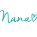 DIGITAL DOWNLOAD EMBROIDERY - Nana With Heart Cursive - 4x4 5x7 7x5 ...