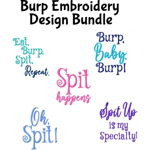 DIGITAL DOWNLOAD BUNDLE 5 Baby Burp Sayings Bundle of - Etsy