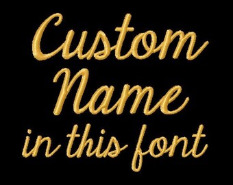 DIGITAL DOWNLOAD EMBROIDERY Design File Custom Name in - Etsy