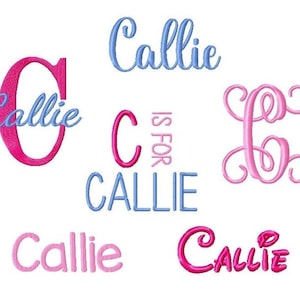 DIGITAL DOWNLOAD EMBROIDERY Design Files 6 Custom Machine Embroidery ...