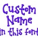 DIGITAL DOWNLOAD EMBROIDERY Design File Custom Name in Pictured Funyard ...