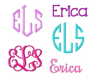 DIGITAL DOWNLOAD EMBROIDERY Design Files 6 Custom Monogram - Etsy