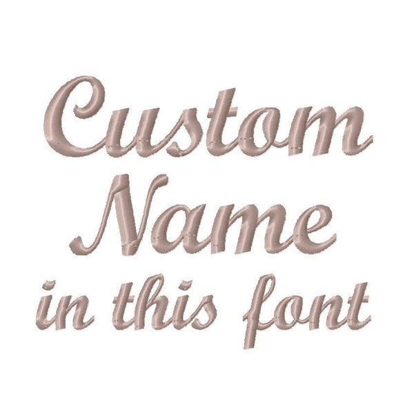 Script Embroidery - Etsy