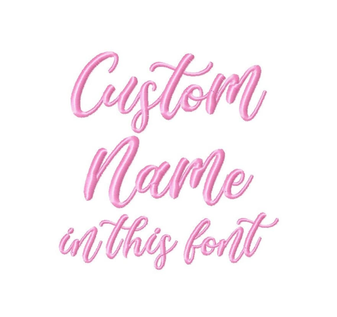 DIGITAL DOWNLOAD EMBROIDERY Design File Custom Name in - Etsy