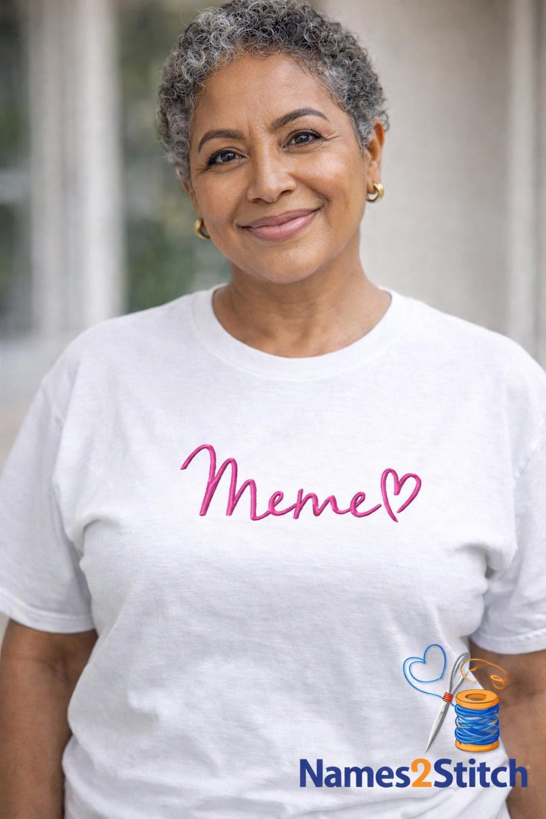 DIGITAL DOWNLOAD EMBROIDERY - Meme With Heart Cursive - 4x4 5x7 7x5 ...