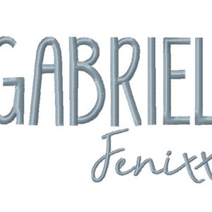 DIGITAL DOWNLOAD EMBROIDERY Design File - Custom First & Middle Name in ...